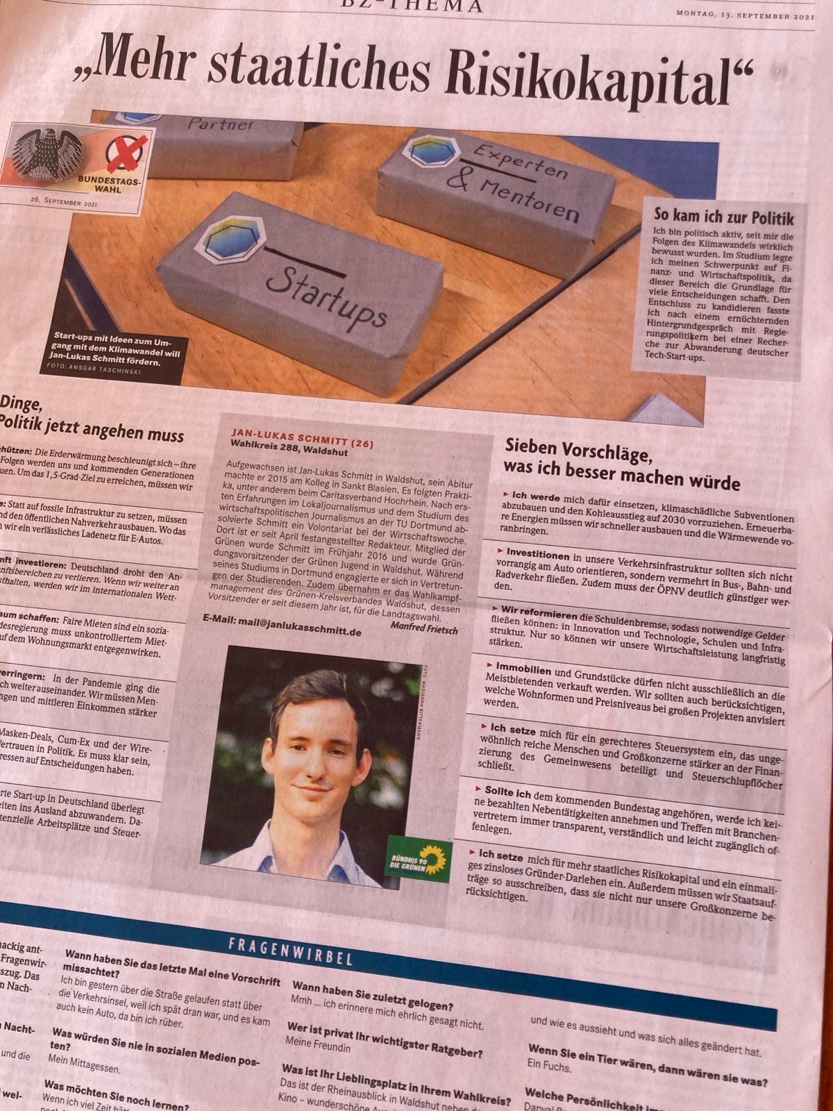 Presse | Jan-Lukas Schmitt (Die Grünen)